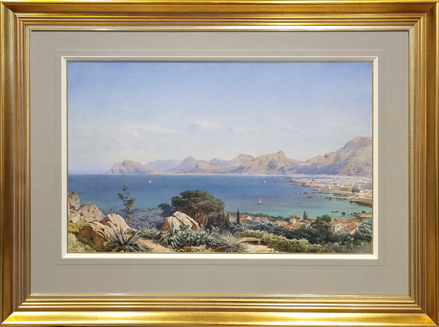 Émile Villiers de l’Isle Adam "Palermo", ocirca 1885, antique Warsaw ...