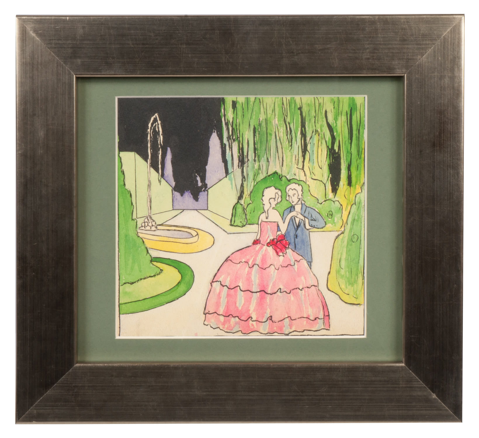 Stefan Norblin “In the park”, antique Warsaw, antique paintings ...