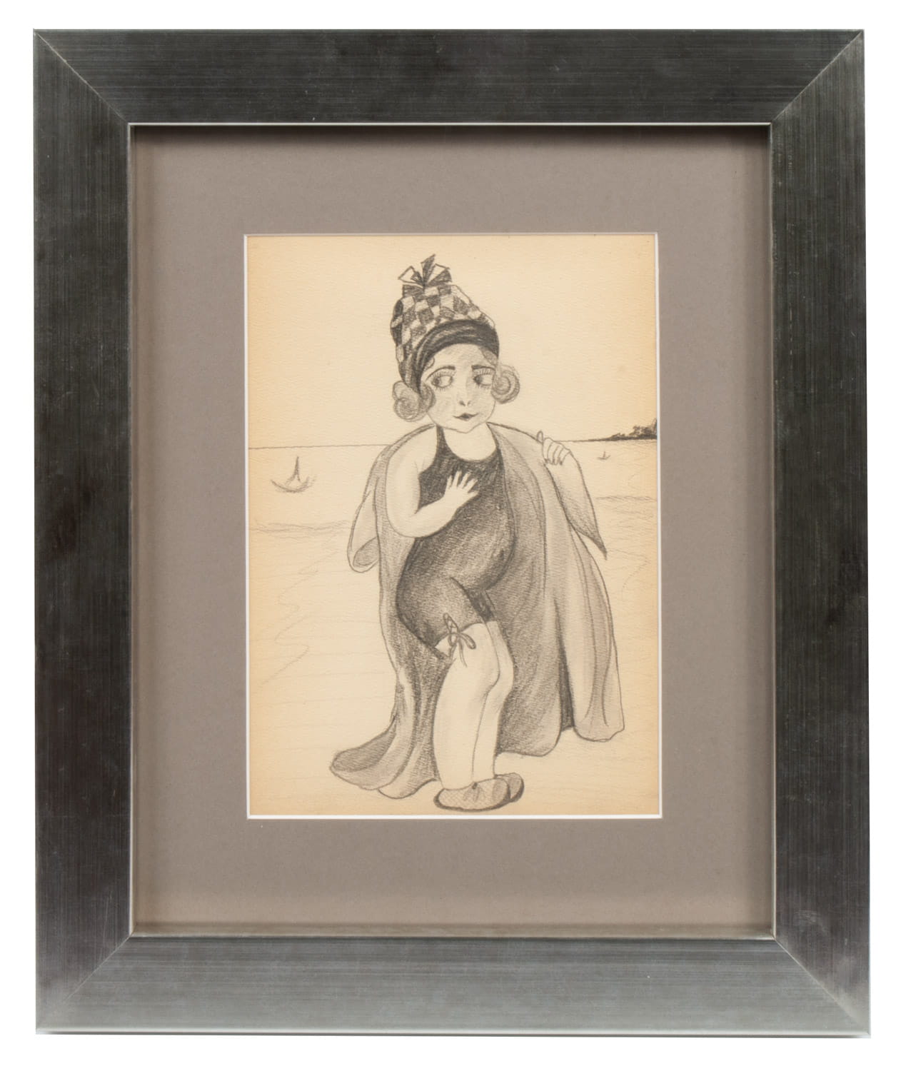 Stefan Norblin “On the beach”, antique Warsaw, antique paintings ...